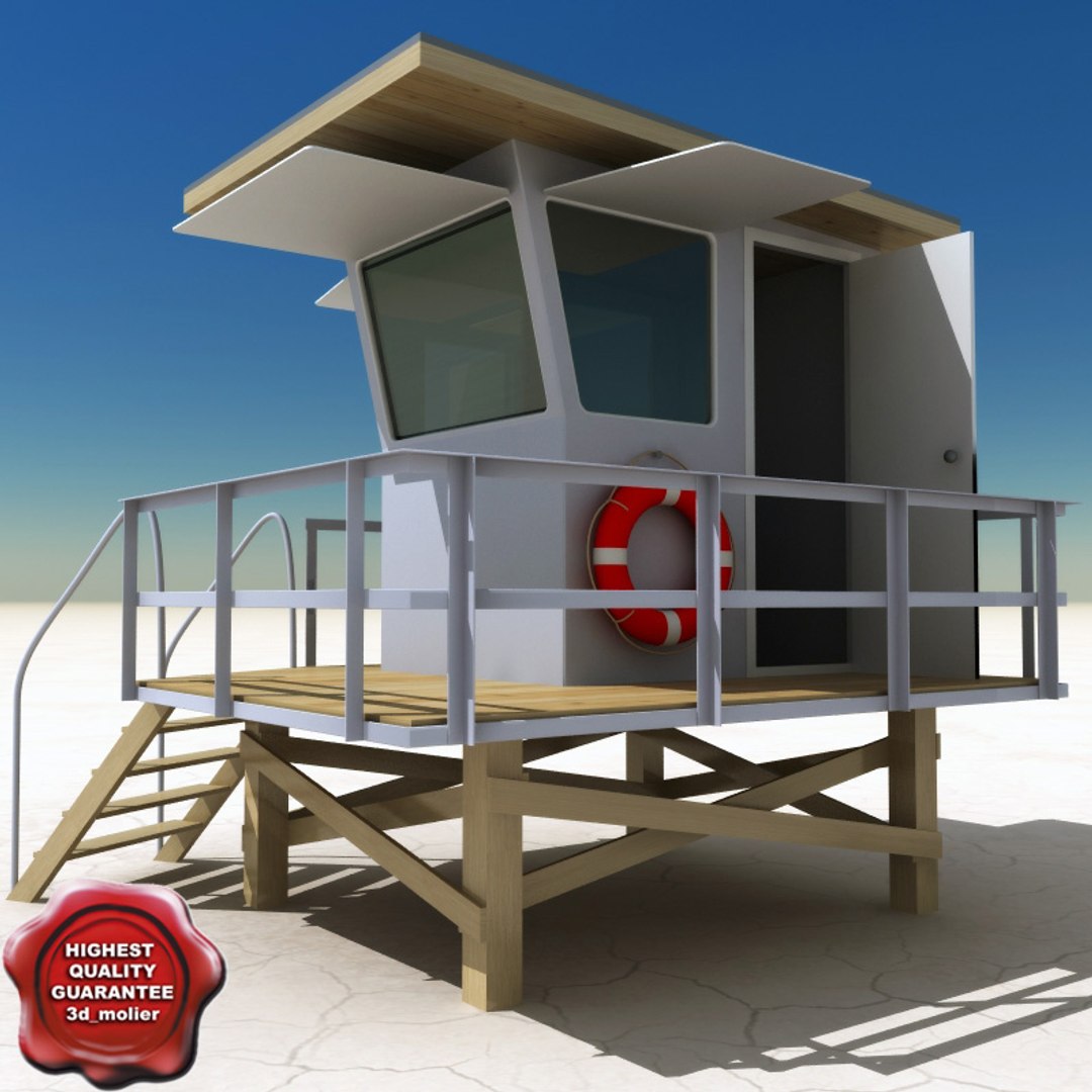 Beach Lifeguard Station 3d Obj