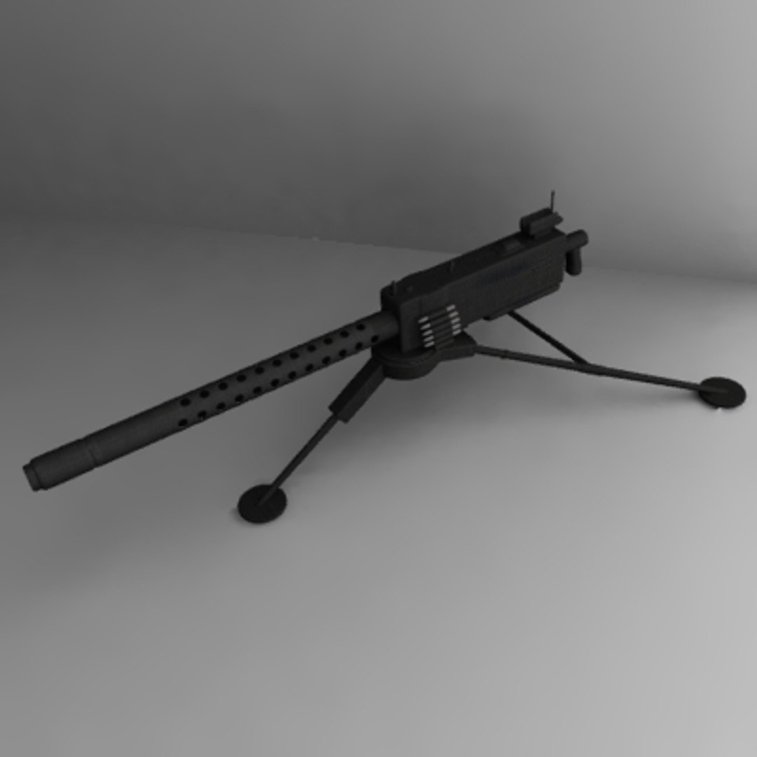 3dsmax Browning M1919a4