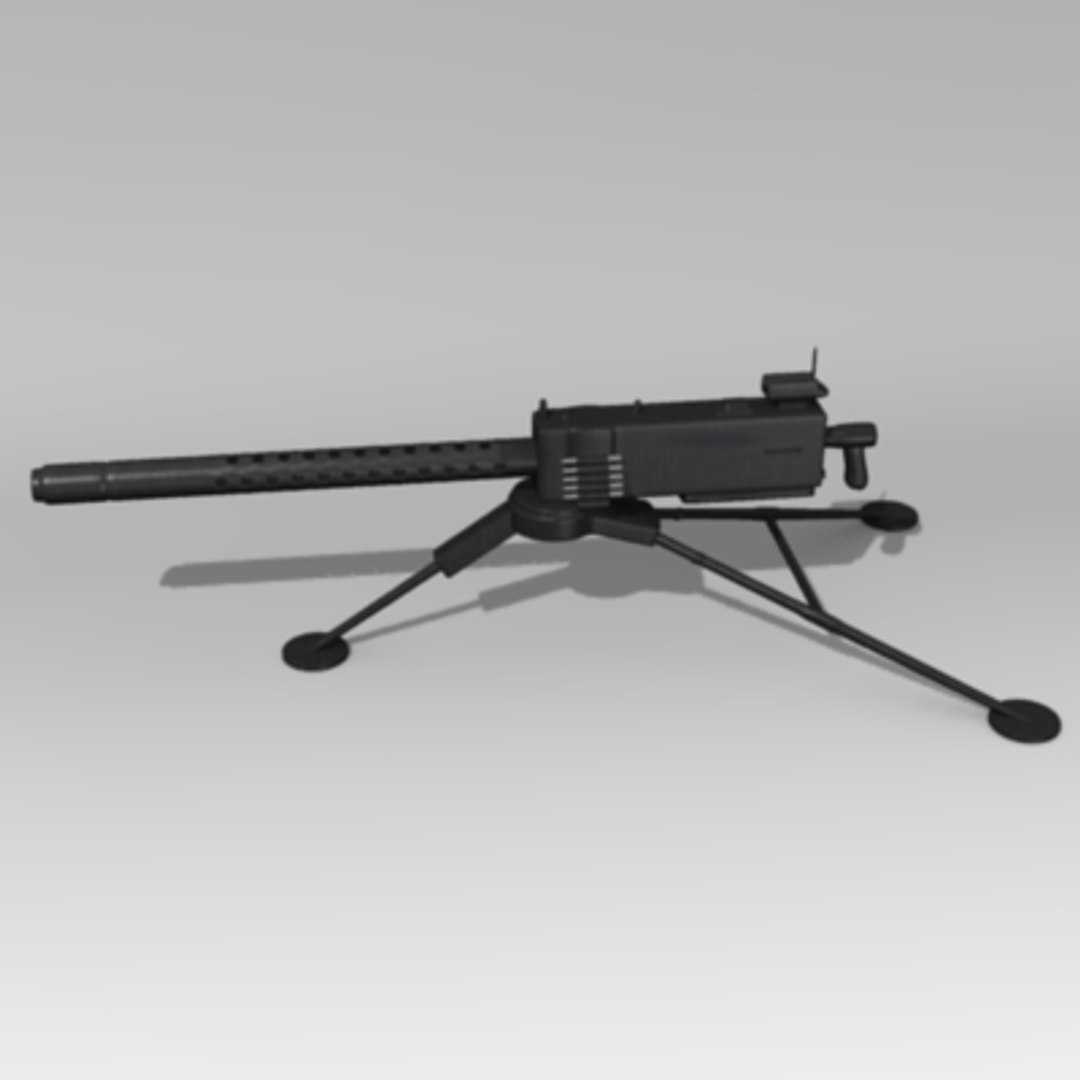 3dsmax Browning M1919a4
