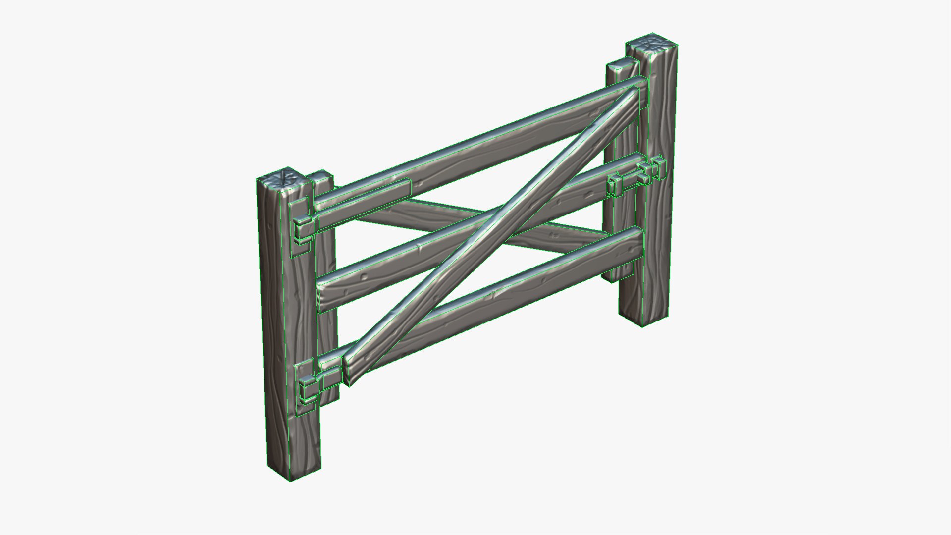 3D Stylized Wooden Fence - TurboSquid 1910288