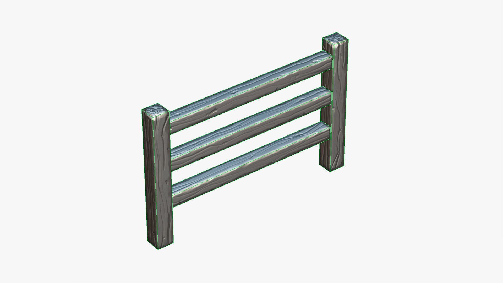 3D Stylized Wooden Fence - TurboSquid 1910288