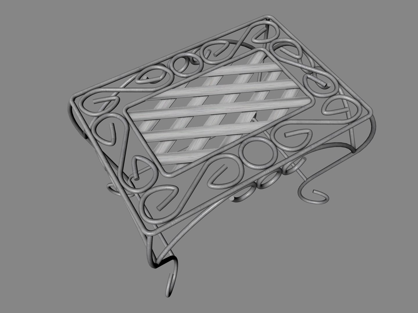 3d Model Metal Decorative Table Stand