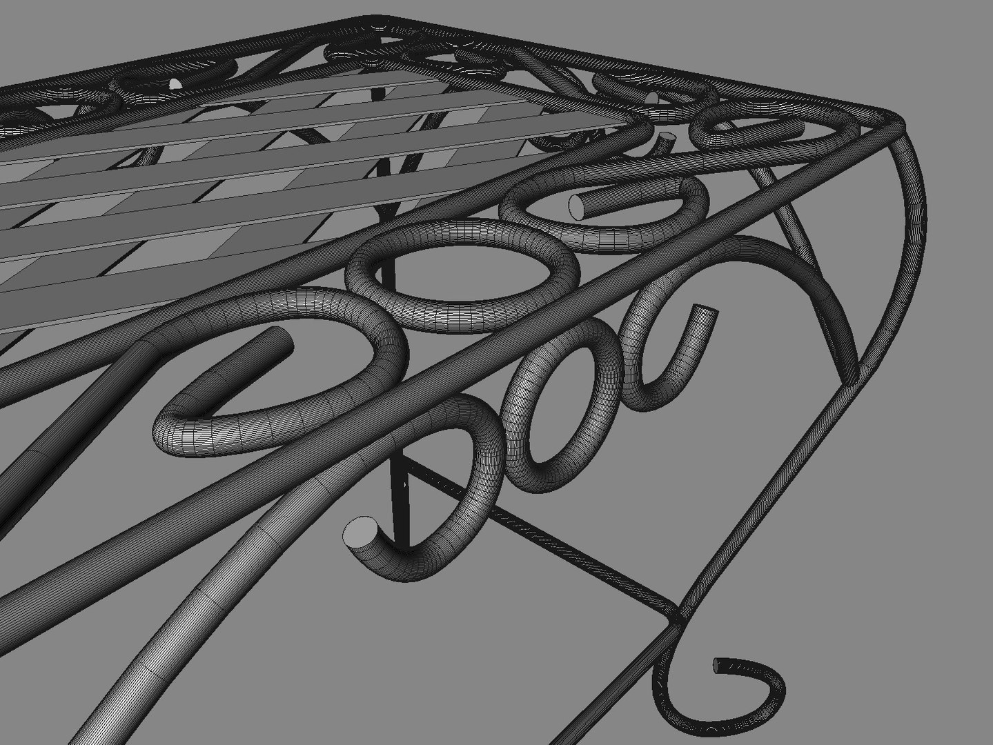 3d Model Metal Decorative Table Stand