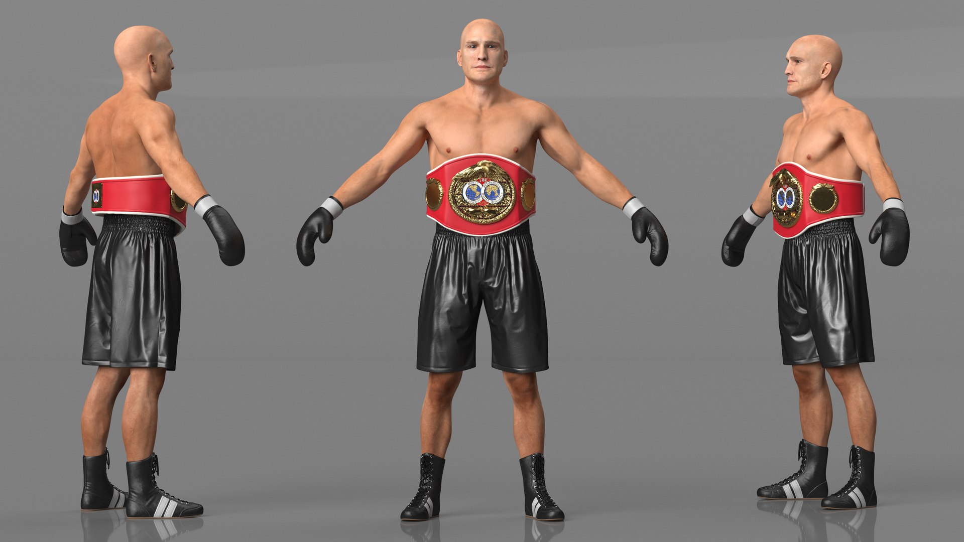 IBF Boxing Champion Rigged For Maya Model - TurboSquid 2241565