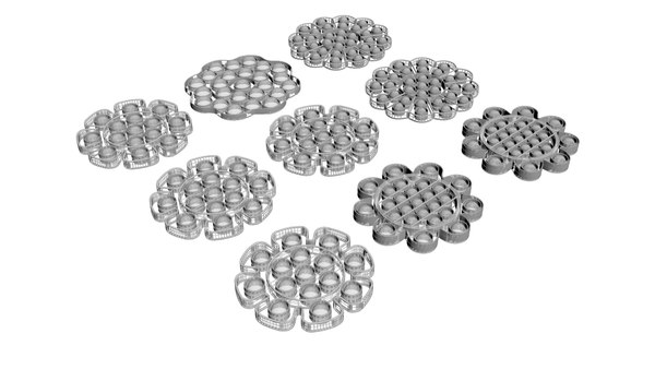 Flower Pop It Fidget Toys Set 3D - TurboSquid 1769320