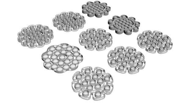 Flower Pop It Fidget Toys Set 3D - TurboSquid 1769320