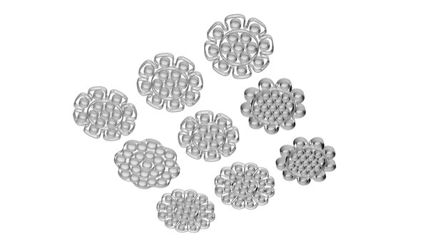 Flower Pop It Fidget Toys Set 3D - TurboSquid 1769320