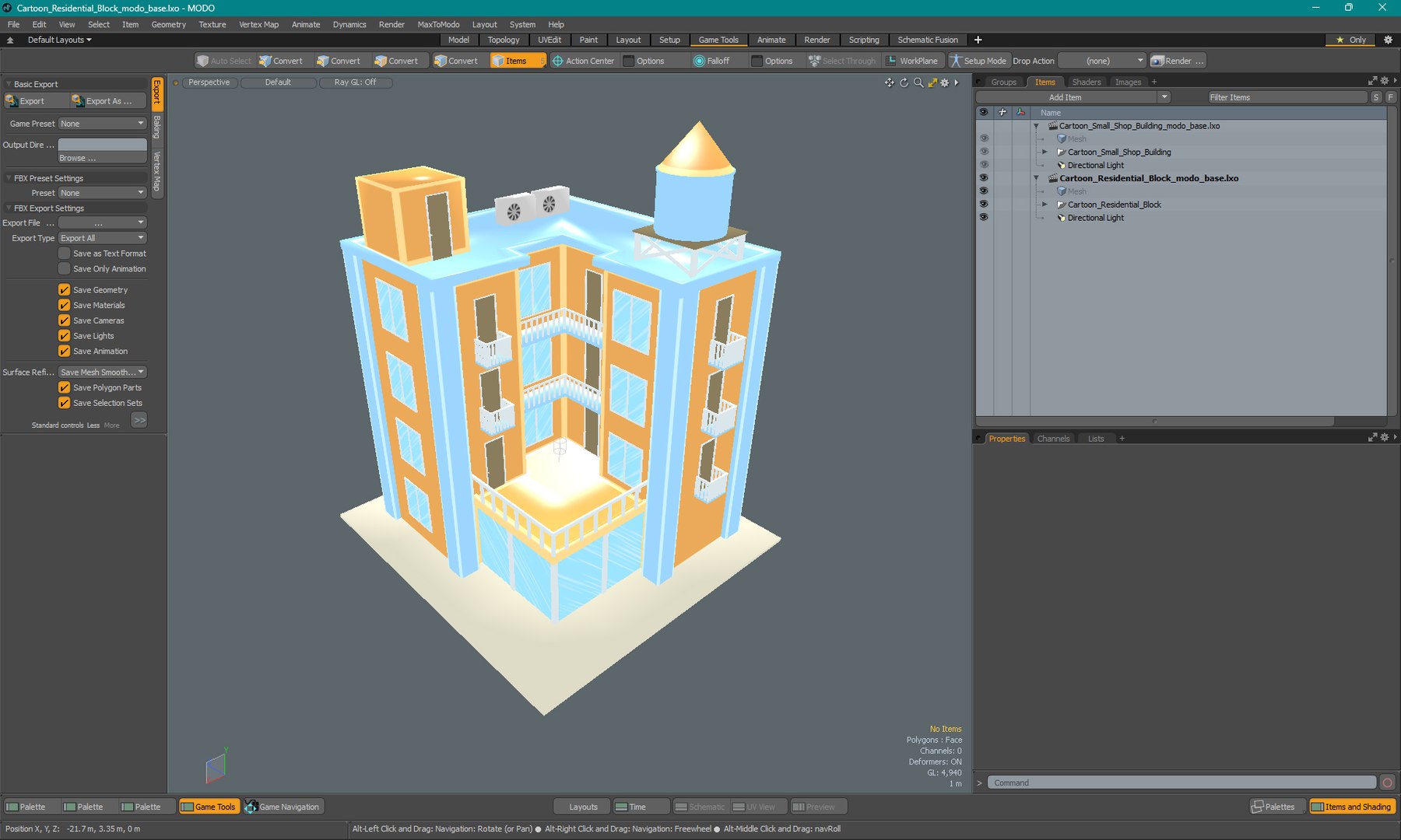 3D Cartoon Residential Block - TurboSquid 2418019