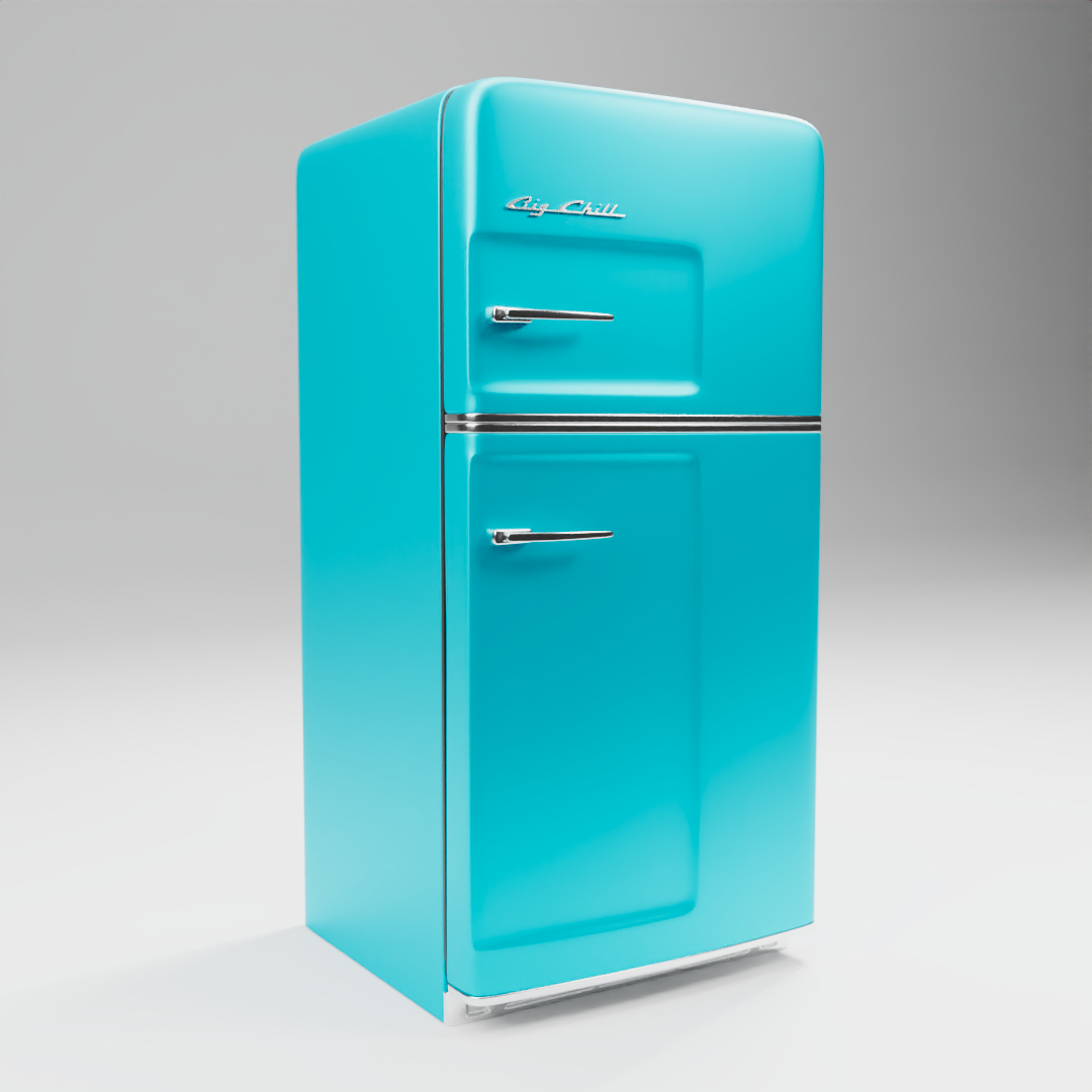 Big chill retro fridge 3D model - TurboSquid 1477696