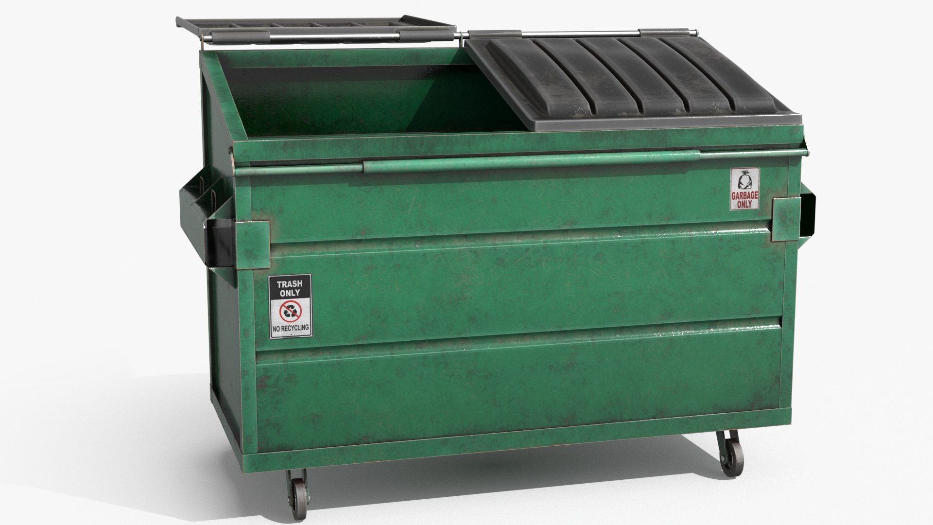 Garbage Dumpster 4 Colors 3D Model - TurboSquid 2246492