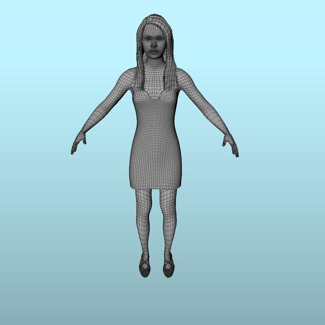 3d model female character chen