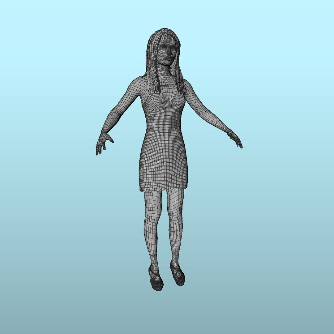 3d model female character chen
