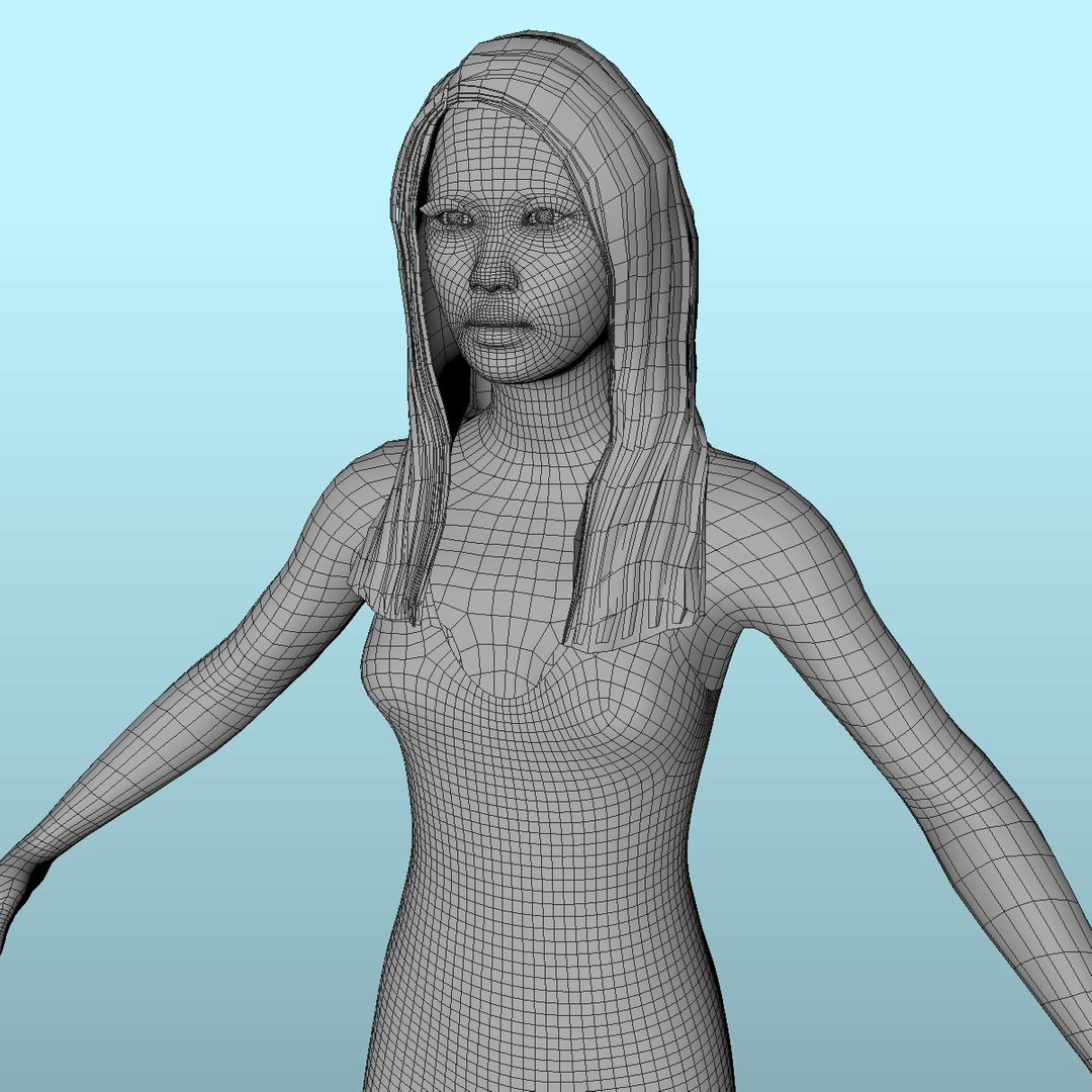 3d model female character chen