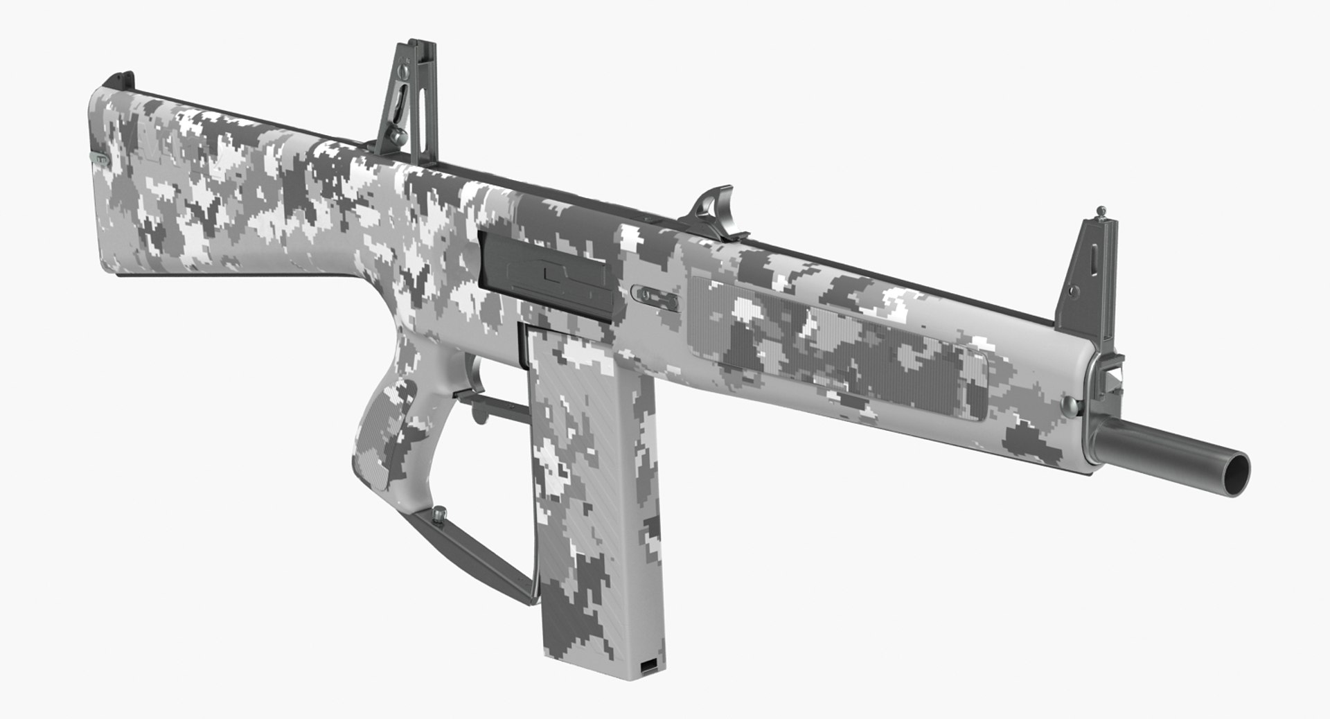 3d model combat shotgun aa-12