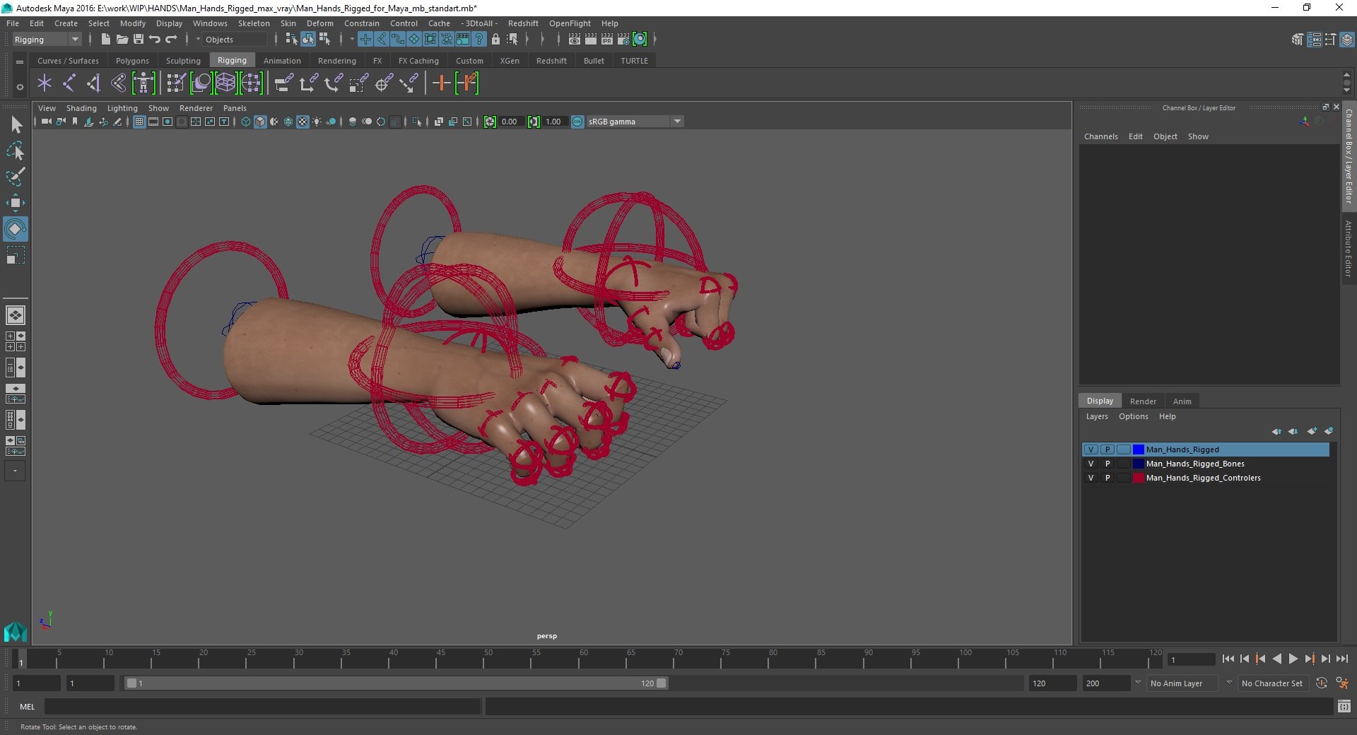 Man Hands Rigged For Maya 3D Model - TurboSquid 2199783