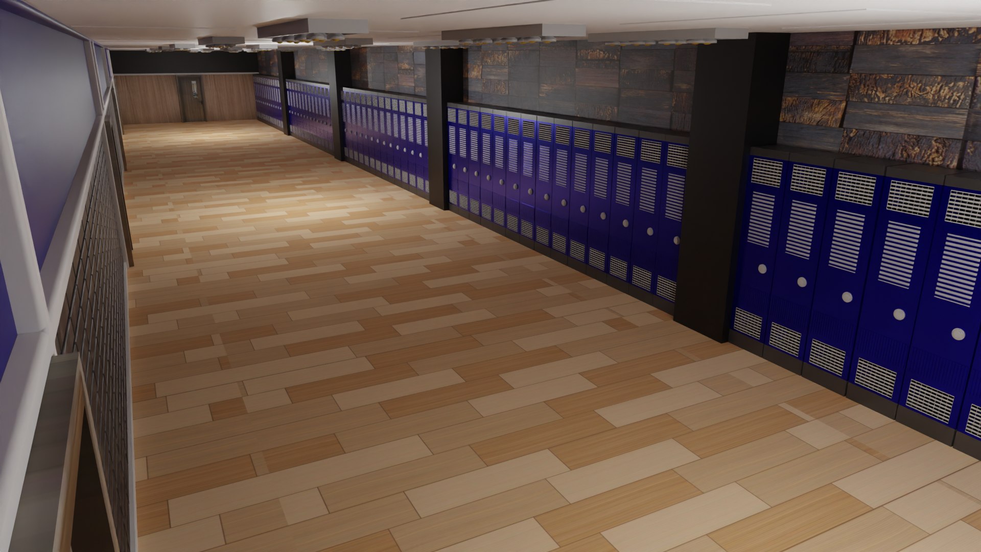 School Hallway 3D Model - TurboSquid 2178776