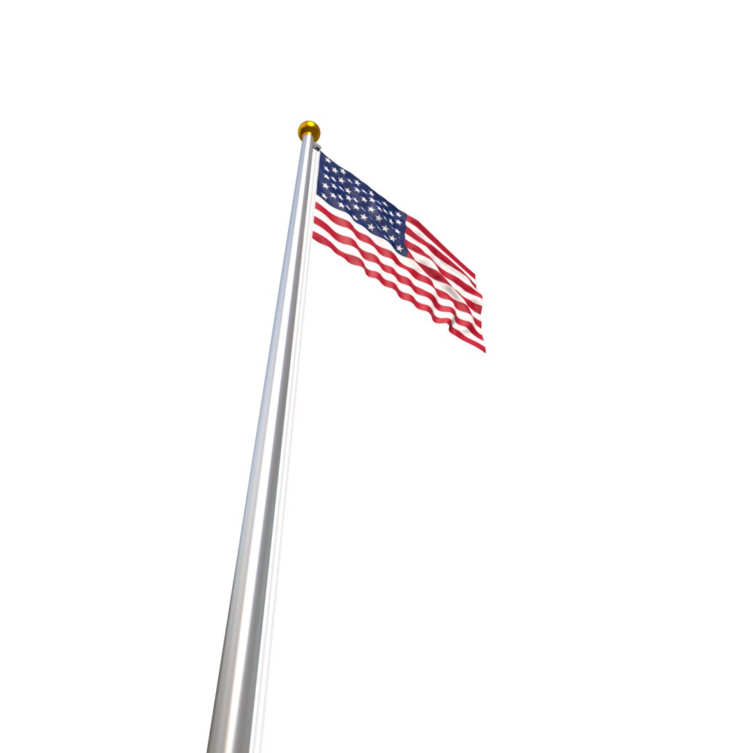 Realistic waving flag 3D model - TurboSquid 1504932