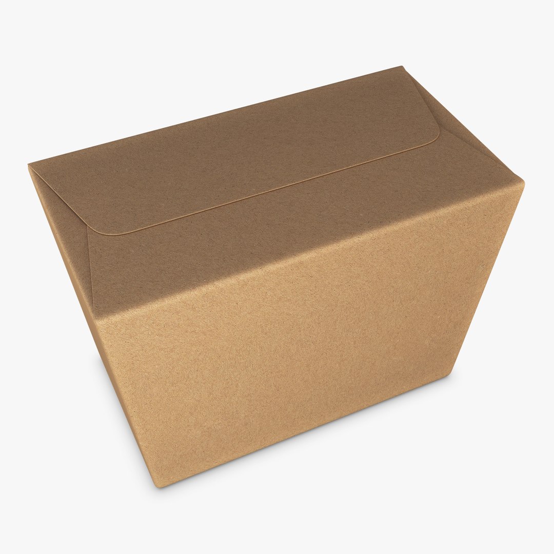 3D Package Cardboard Trapezoid Box M 1 Model - TurboSquid 2147305