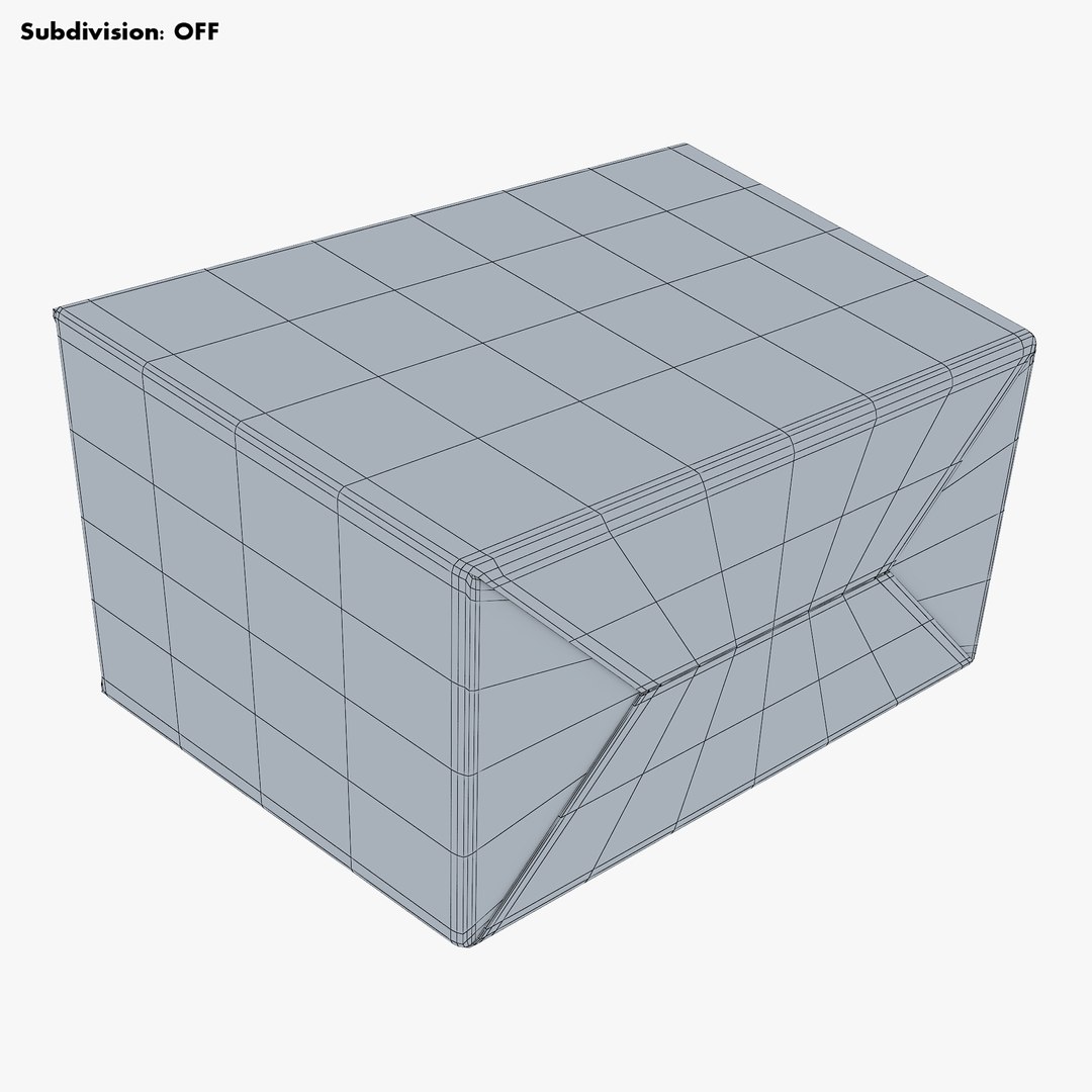 3D Package Cardboard Trapezoid Box M 1 Model - TurboSquid 2147305