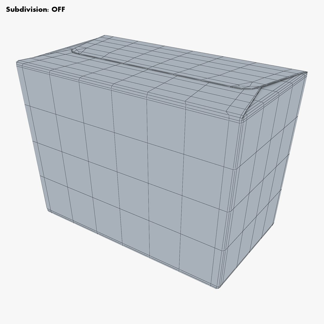 3D Package Cardboard Trapezoid Box M 1 Model - TurboSquid 2147305