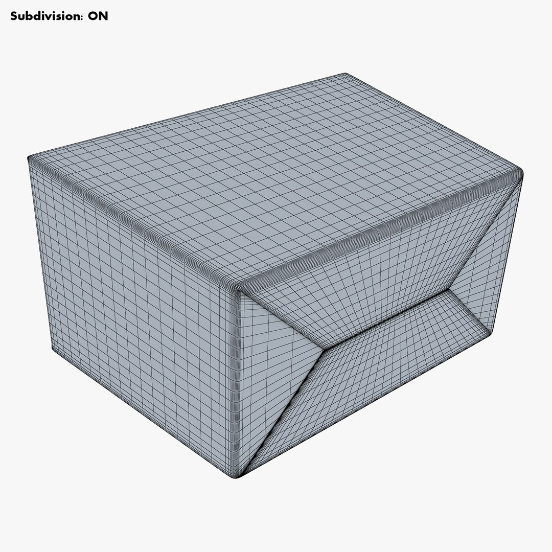 3D Package Cardboard Trapezoid Box M 1 Model - TurboSquid 2147305