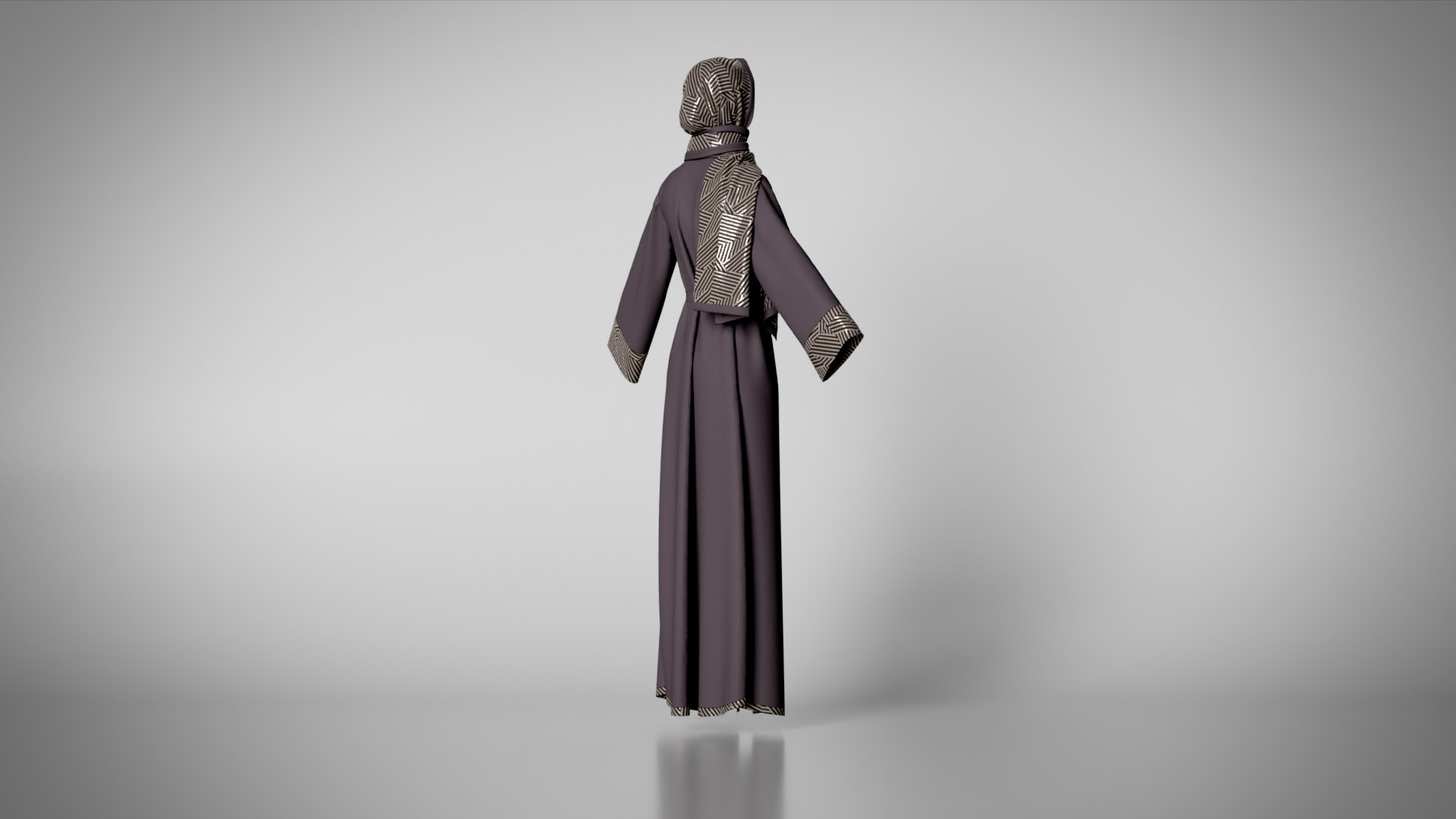 Abaya With HijabFix V01 3D - TurboSquid 2070393