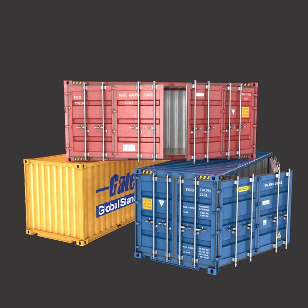 20 Feet Container Low-poly 3D - TurboSquid 2032947