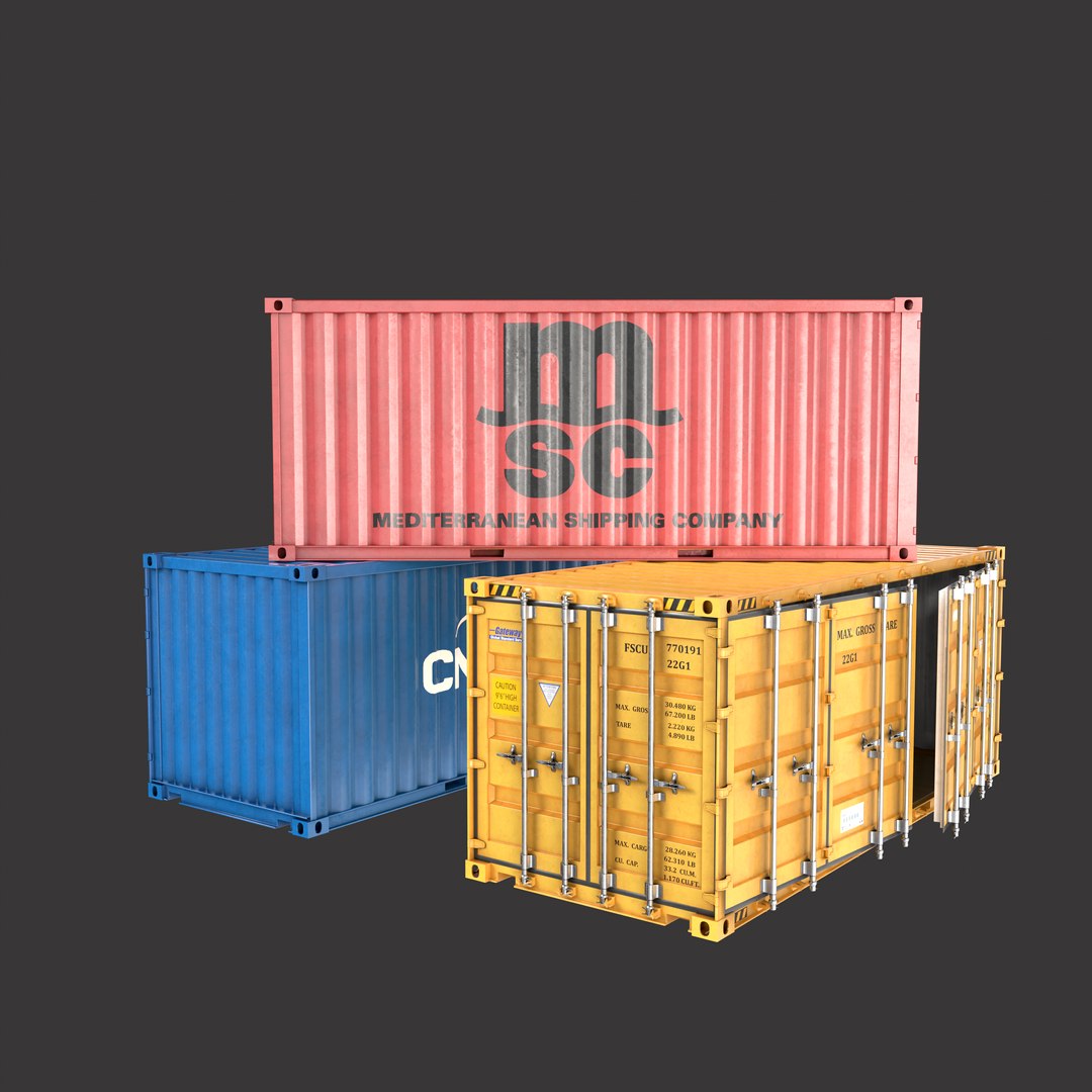 20 FT Side Opening Container Low-poly 3D Model 3D Model - TurboSquid ...