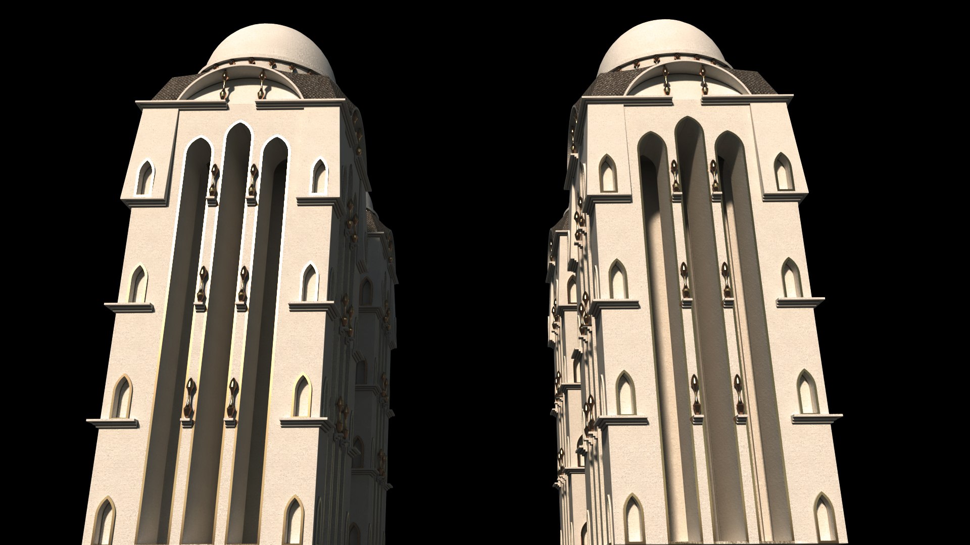 Fantasy neoclassical tower architecture 3D model - TurboSquid 1655760