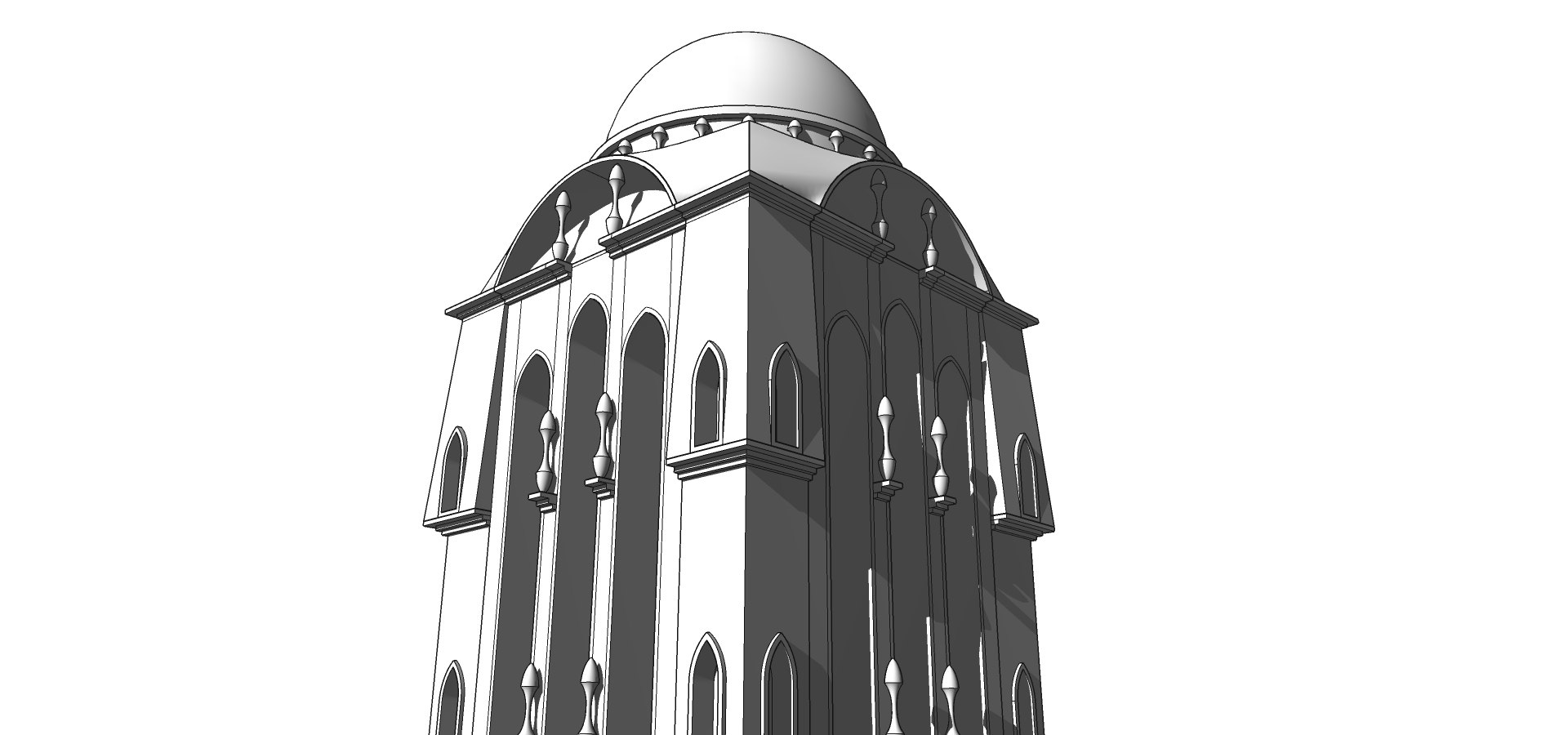 Fantasy neoclassical tower architecture 3D model - TurboSquid 1655760