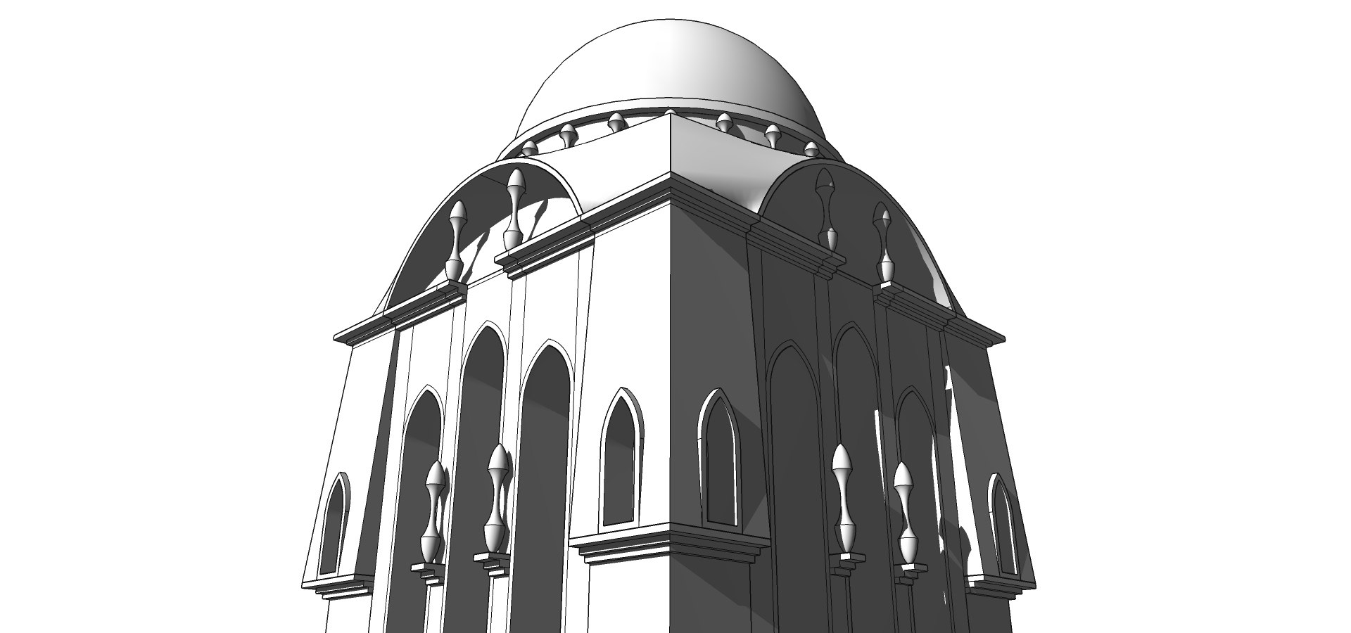 Fantasy neoclassical tower architecture 3D model - TurboSquid 1655760