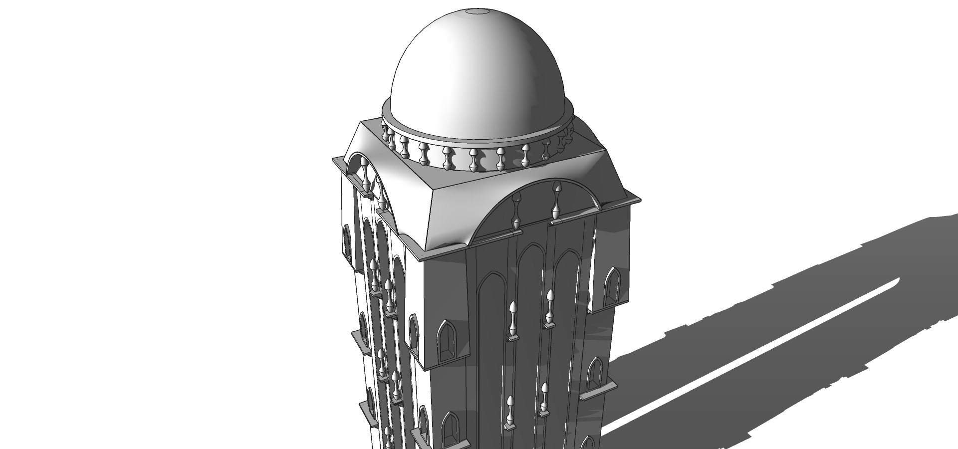 Fantasy neoclassical tower architecture 3D model - TurboSquid 1655760