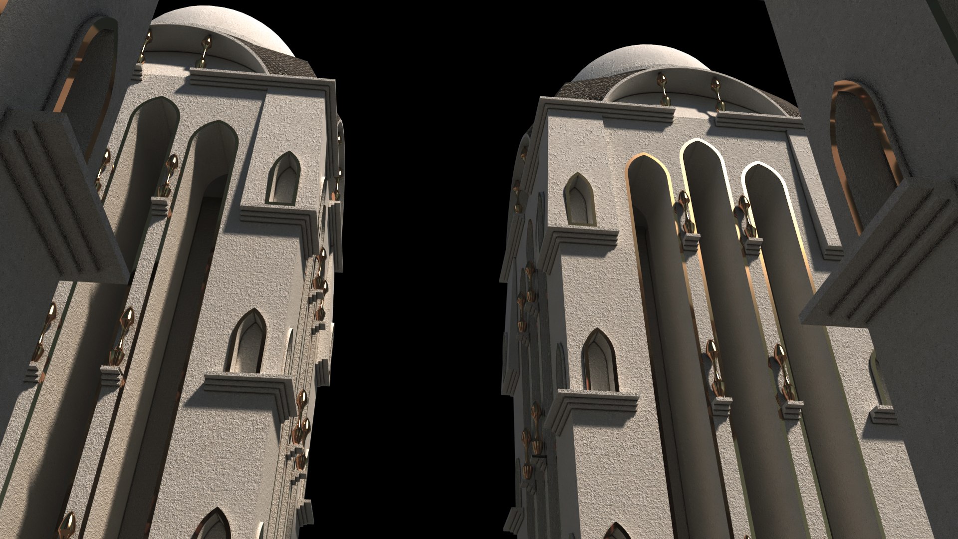 Fantasy neoclassical tower architecture 3D model - TurboSquid 1655760