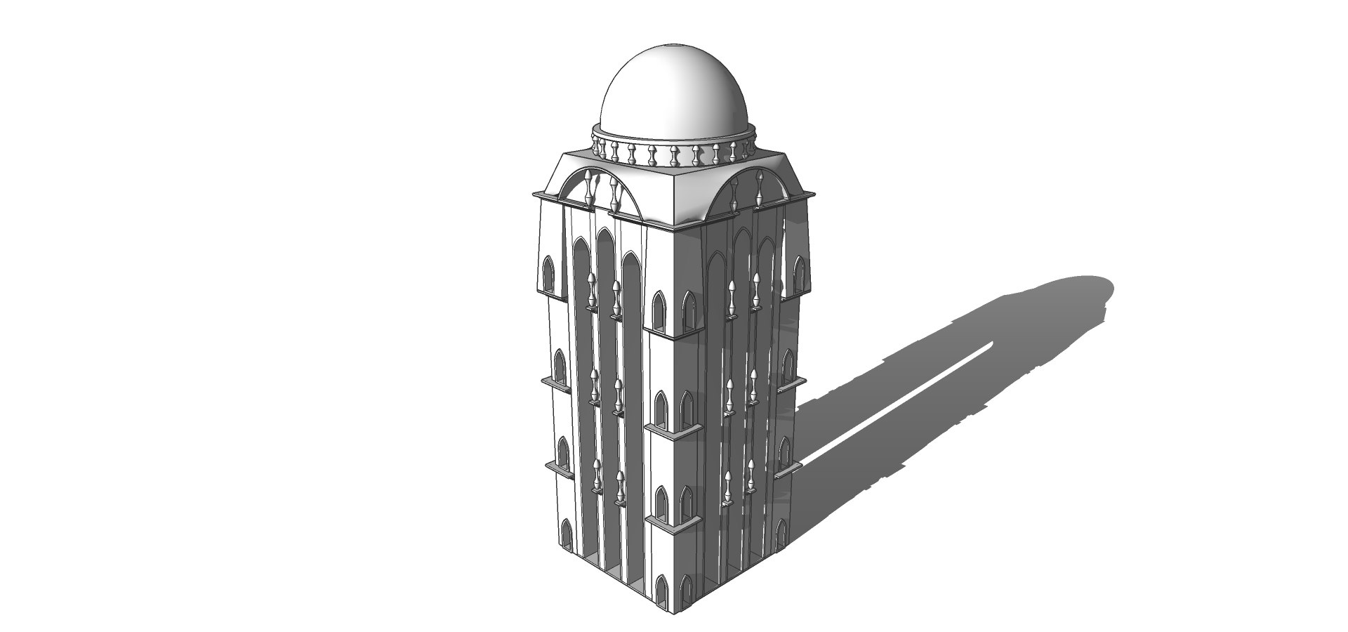 Fantasy neoclassical tower architecture 3D model - TurboSquid 1655760