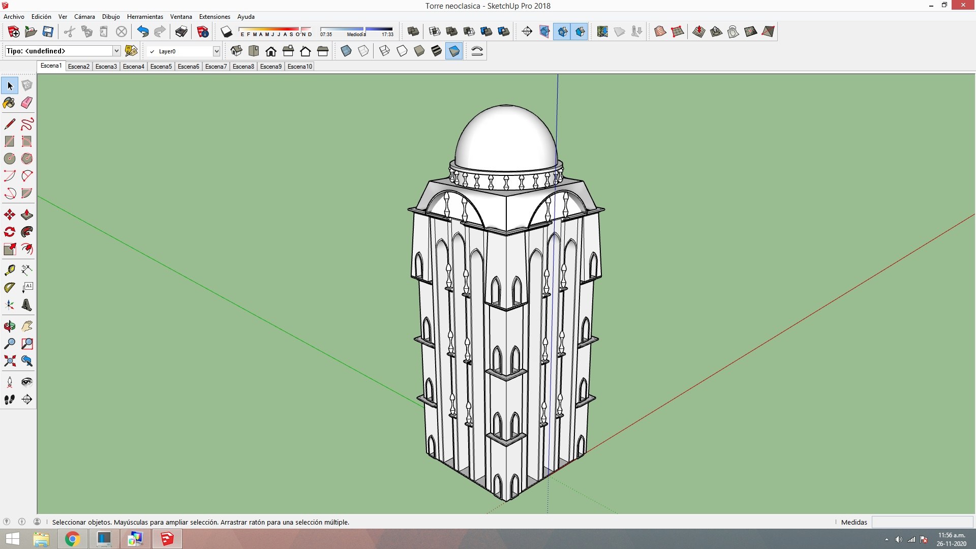 Fantasy neoclassical tower architecture 3D model - TurboSquid 1655760