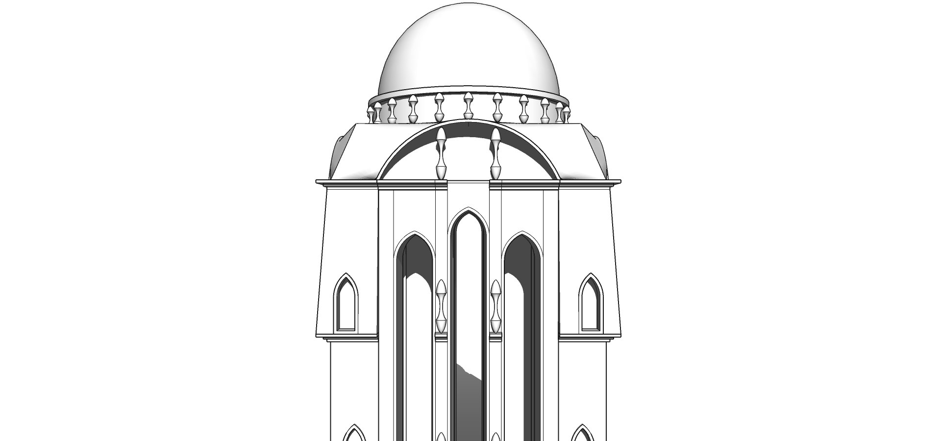 Fantasy neoclassical tower architecture 3D model - TurboSquid 1655760