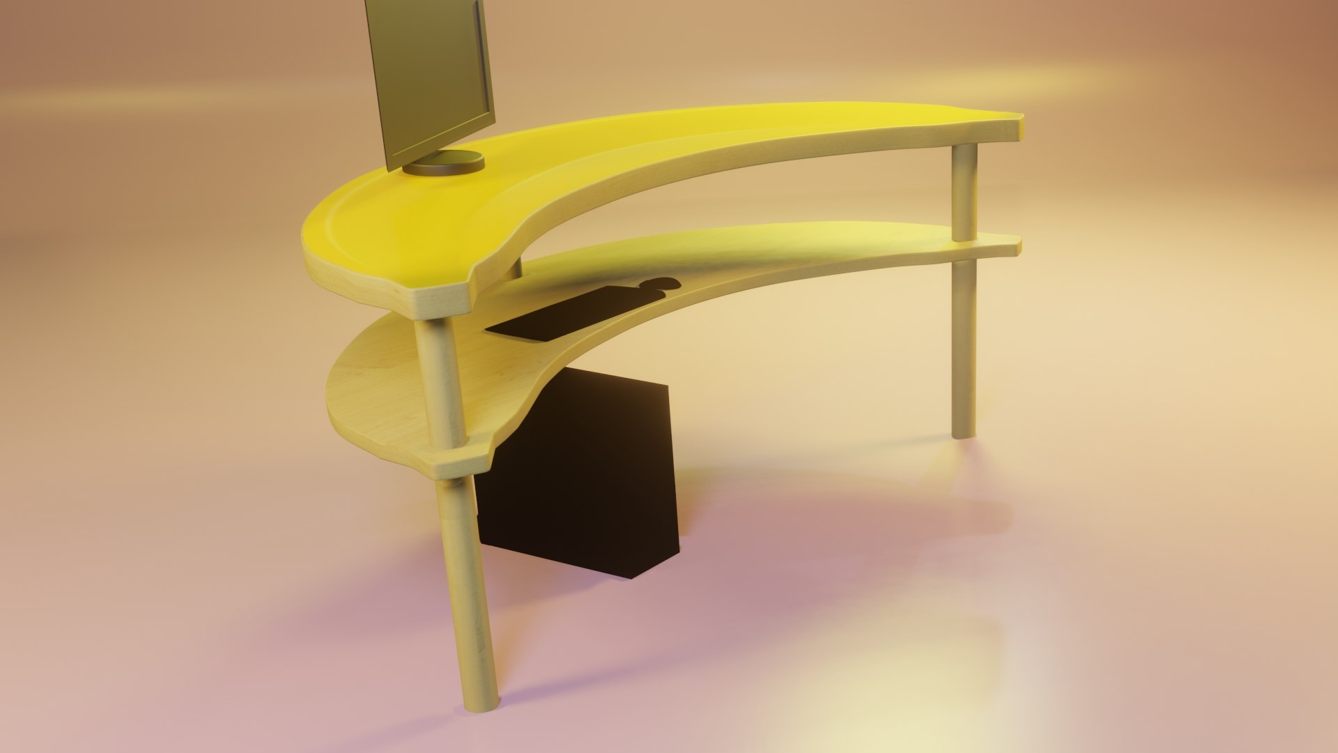 3D Model The Banana Table Desk9 - TurboSquid 2033986