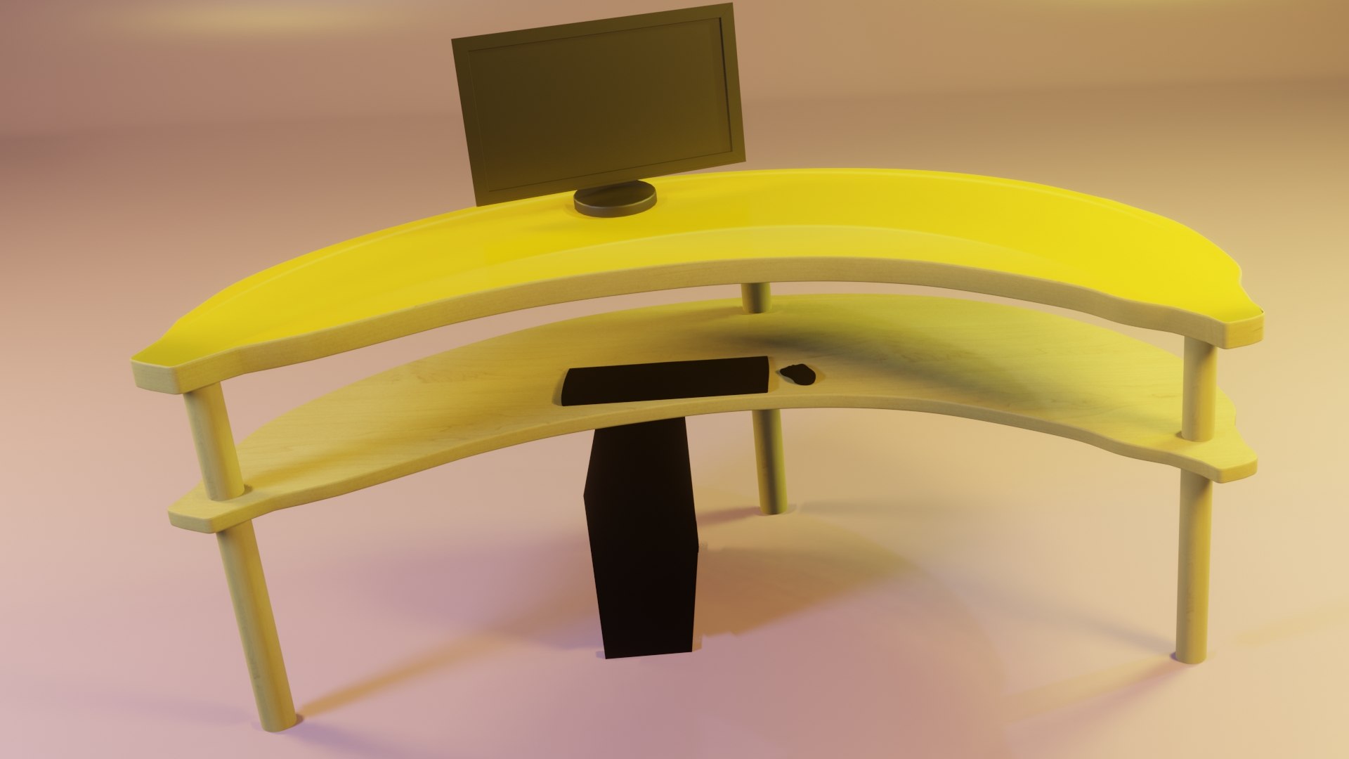 3D Model The Banana Table Desk9 - TurboSquid 2033986