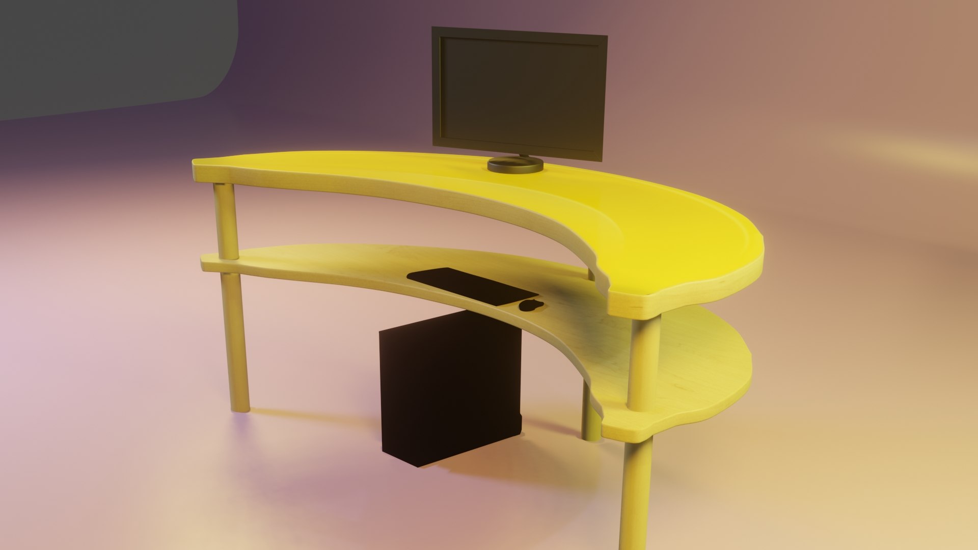 3D Model The Banana Table Desk9 - TurboSquid 2033986
