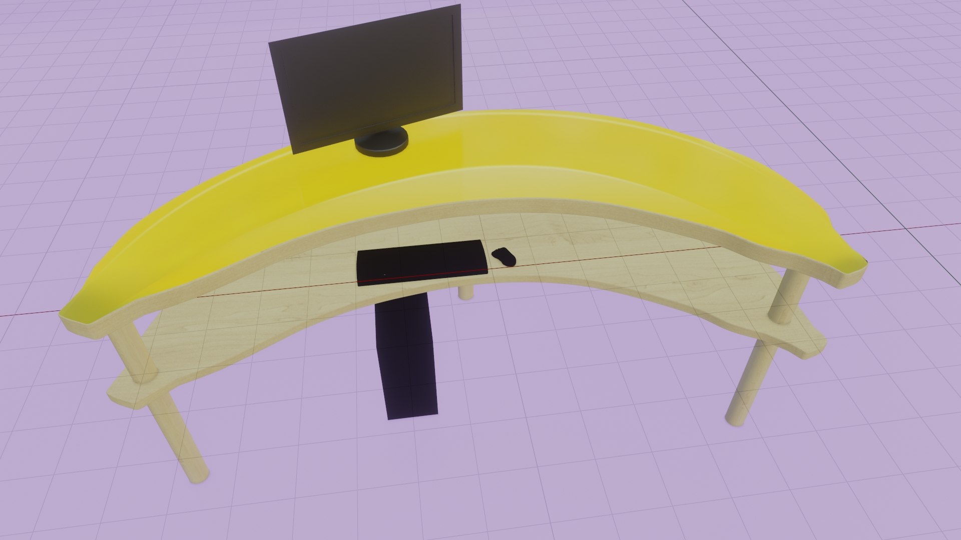 3D Model The Banana Table Desk9 - TurboSquid 2033986