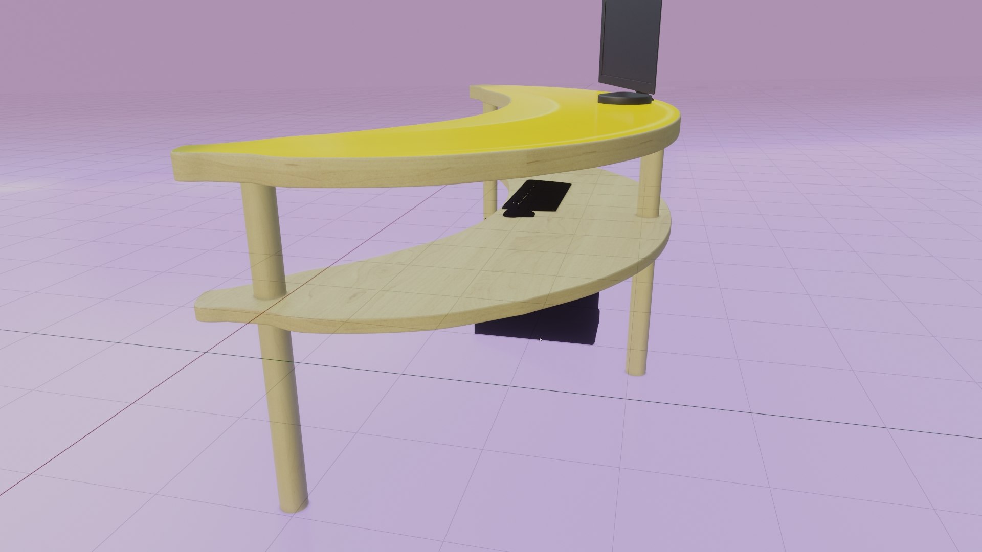 3D Model The Banana Table Desk9 - TurboSquid 2033986