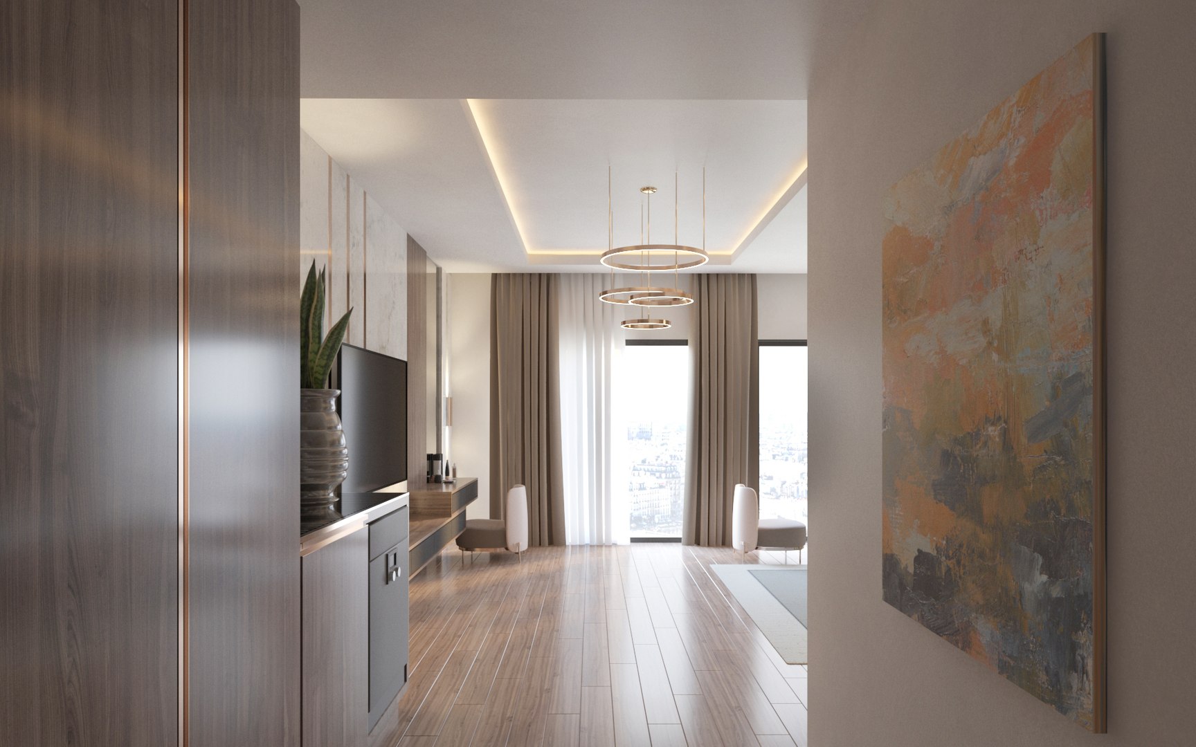 Luxury Hotel Suite Interior 3D Model - TurboSquid 1978045