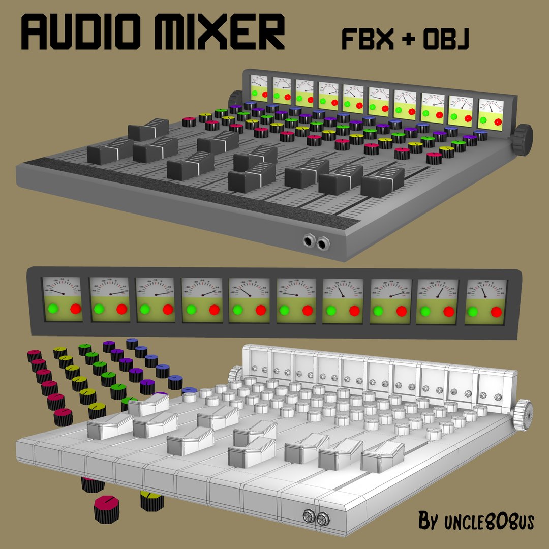 3d Mixer Music Studios Model