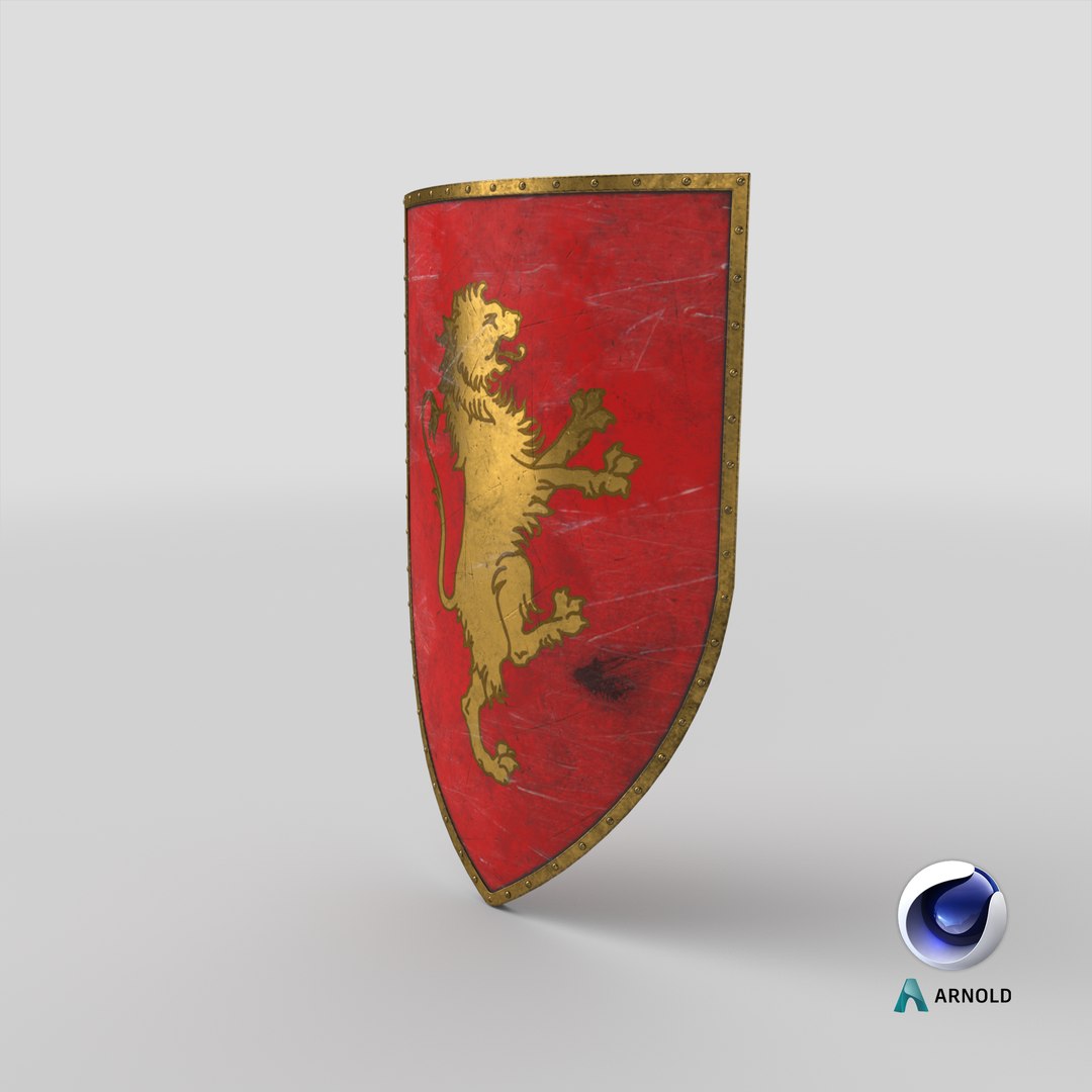 3D knight shield model - TurboSquid 1509521