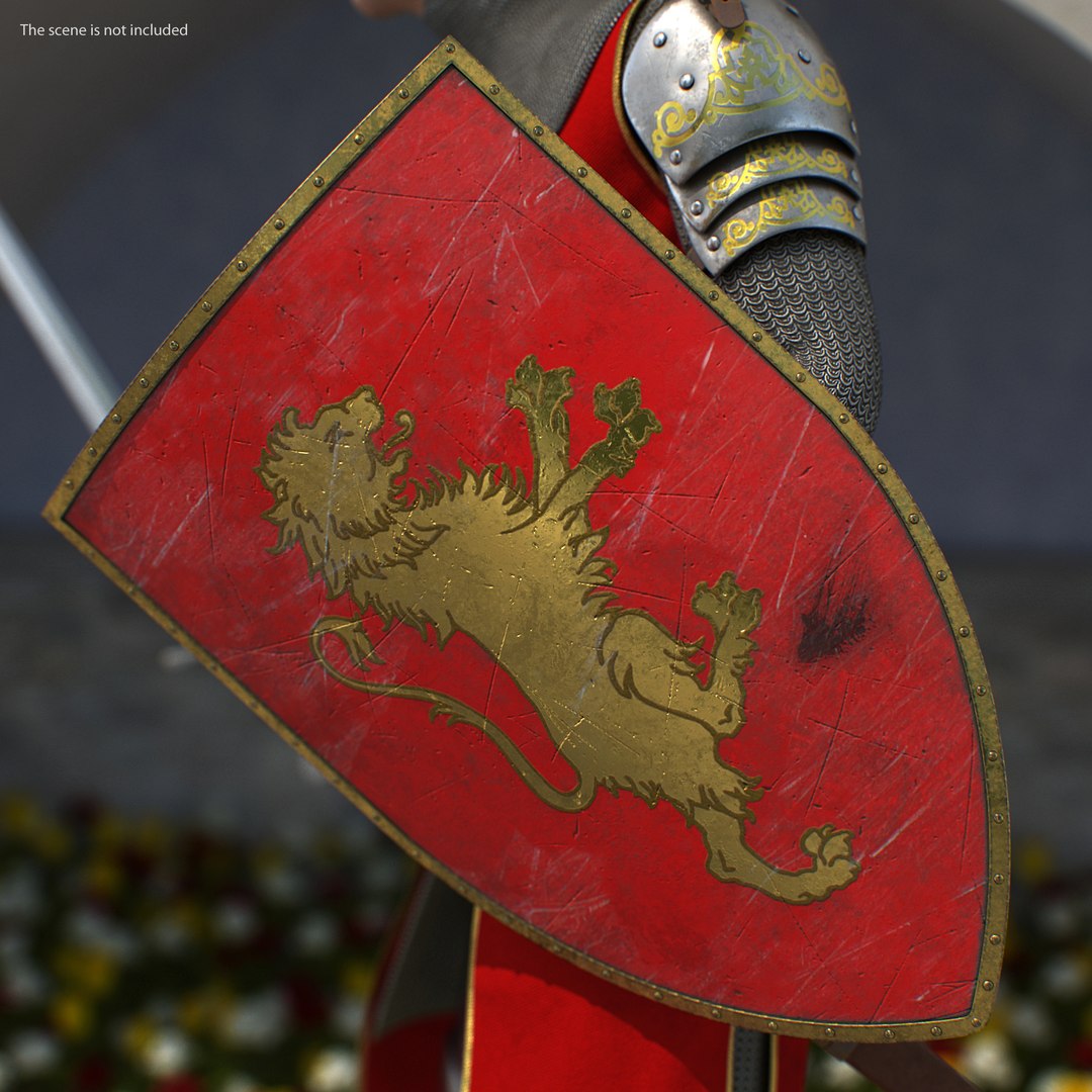 3D Knight Shield Model - TurboSquid 1509521