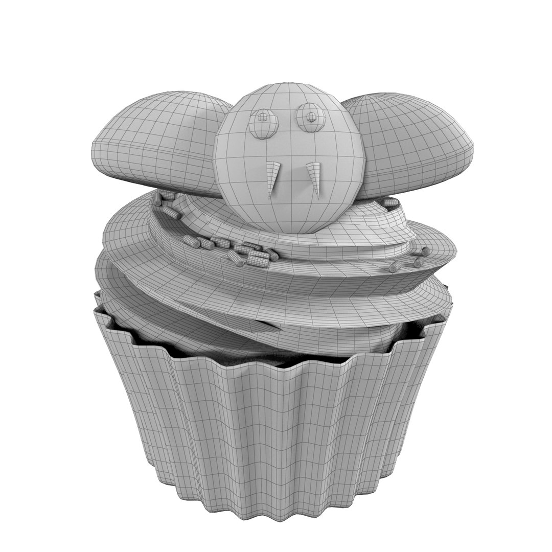 3D hat halloween cake cupcake - TurboSquid 1458639