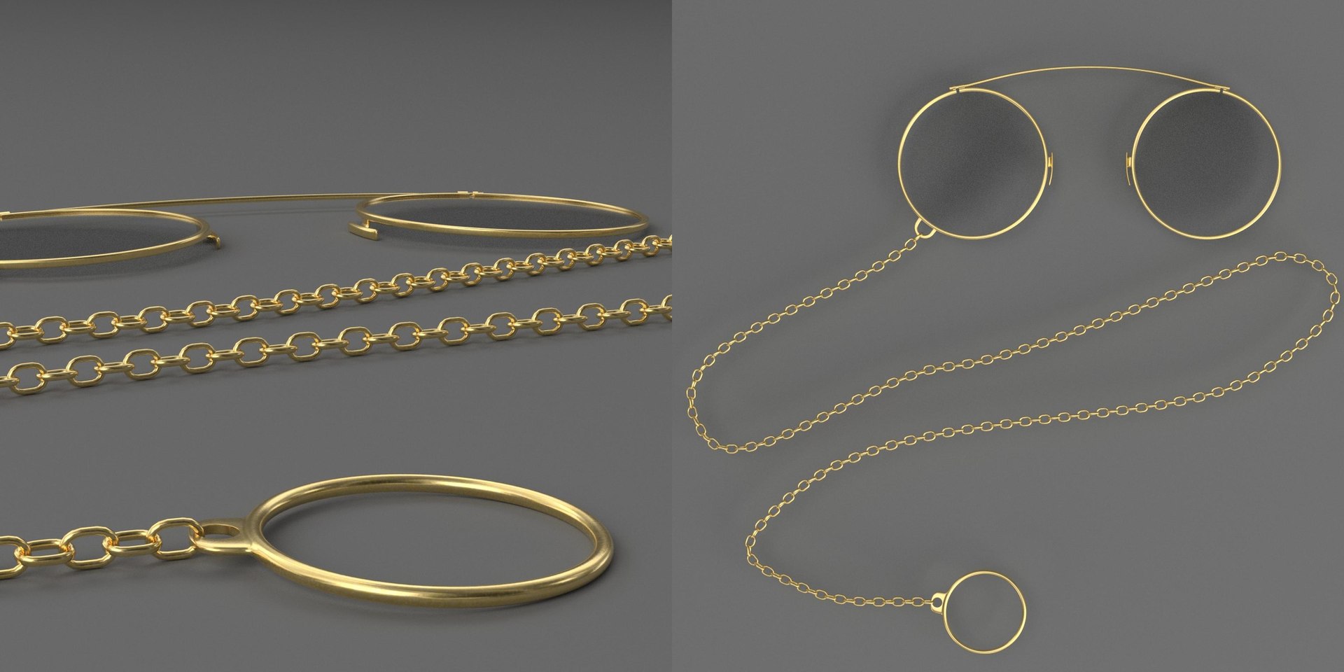 Pince-nez spectacles 3D - TurboSquid 1943706