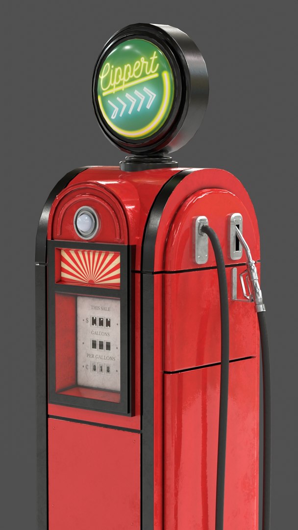 Retro Gasolin Pump 3D Model - TurboSquid 1972947