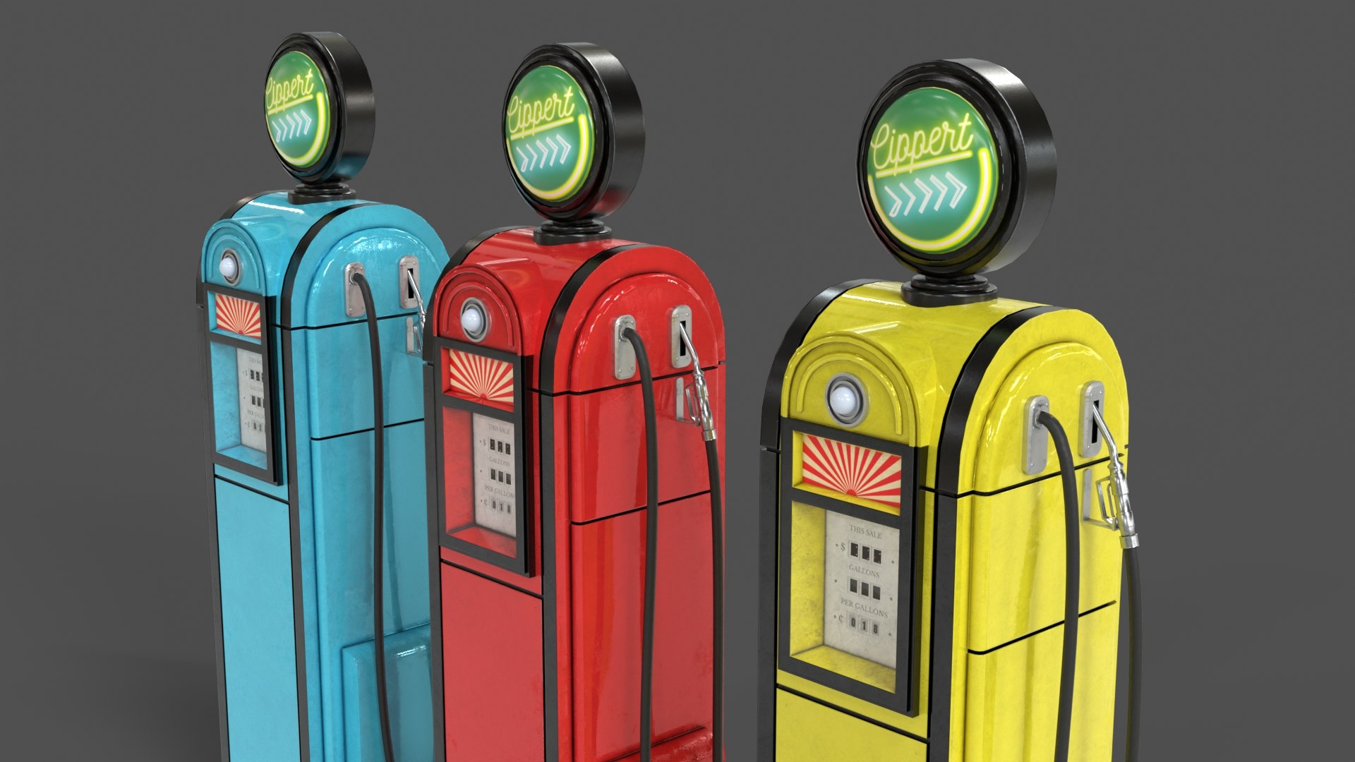 Retro Gasolin Pump 3D Model - TurboSquid 1972947