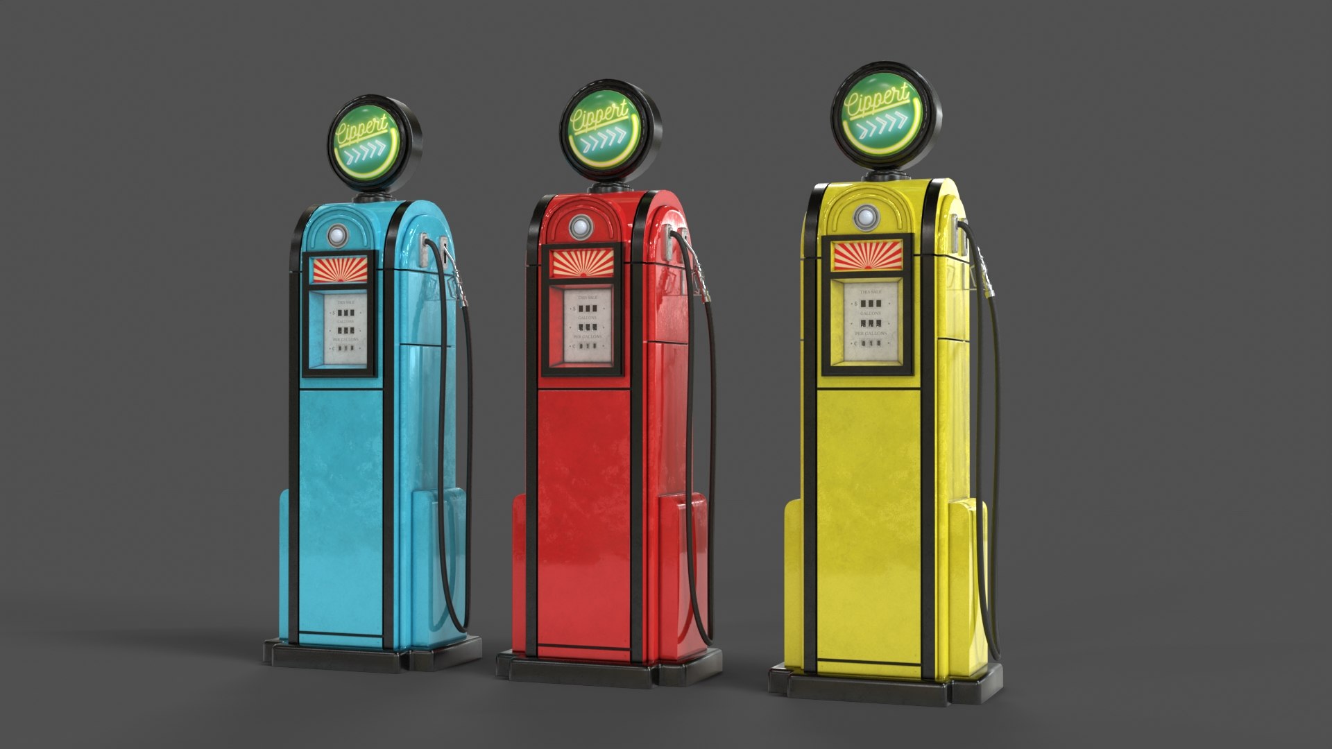 Retro gasolin pump 3D model - TurboSquid 1972947